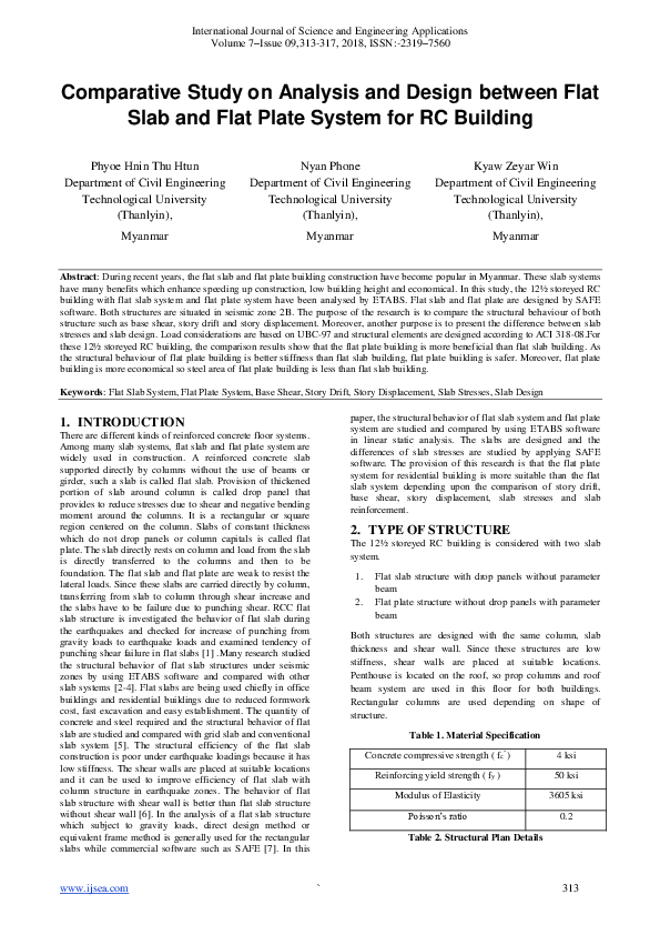 (PDF) Comparative Study on Analysis and Design between Flat Slab and ...