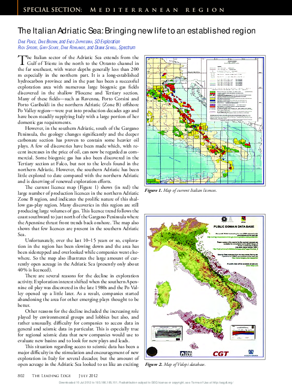 (PDF) The Italian Adriatic Sea: Bringing new life to an established region