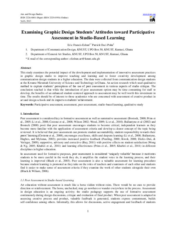 (PDF) Examining Graphic Design Students’ Attitudes toward Participative ...