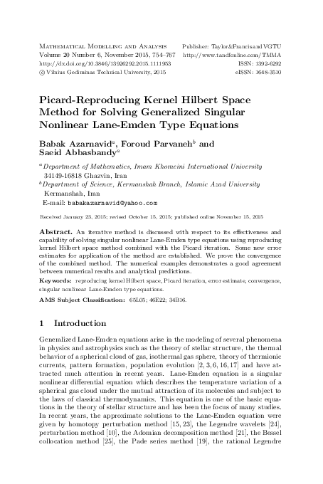 (PDF) Picard-Reproducing Kernel Hilbert Space Method for Solving Generalized Singular Nonlinear ...
