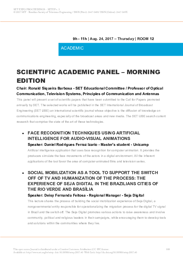 (PDF) Scientific Academic Panel – Morning Edition