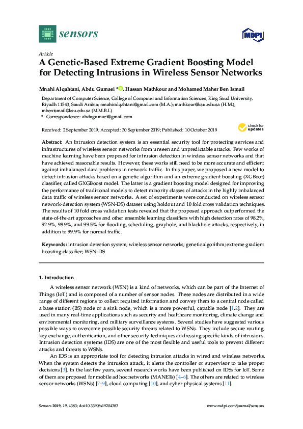 (PDF) A Genetic-Based Extreme Gradient Boosting Model for Detecting ...