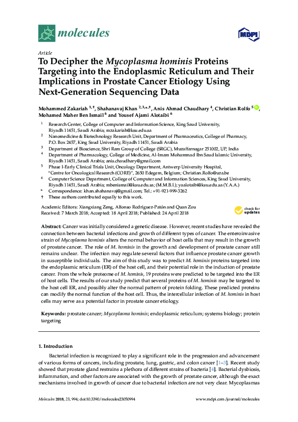(PDF) {"__content__"=>"To Decipher the Proteins Targeting into the ...