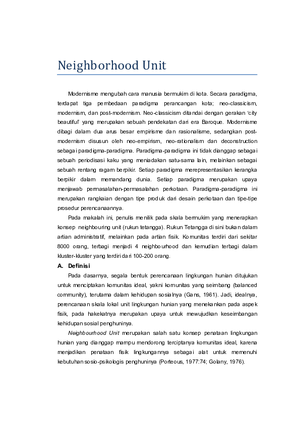 (DOC) Neighborhood Unit