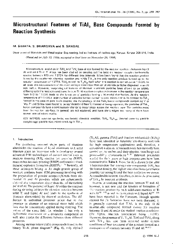 (PDF) Microstructural Features of TiAl3 Base Compounds Formed by ...