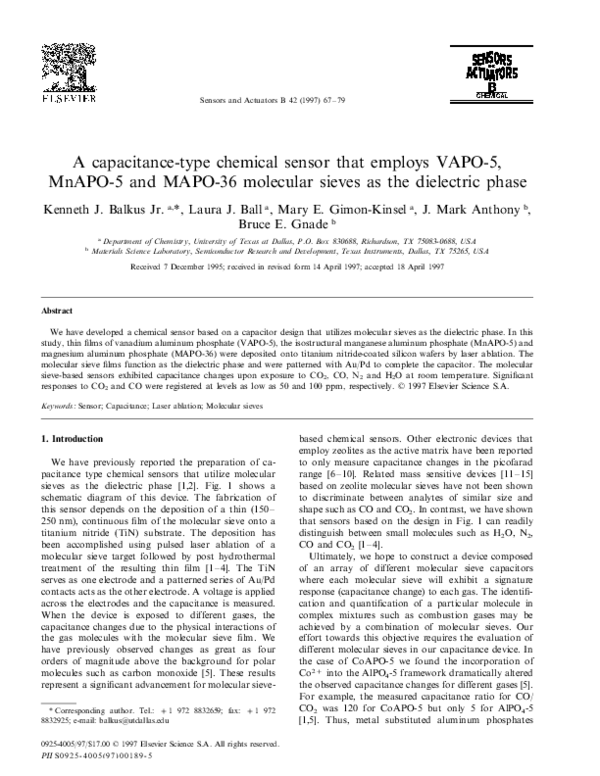 (PDF) A capacitance-type chemical sensor that employs VAPO-5, MnAPO-5 ...