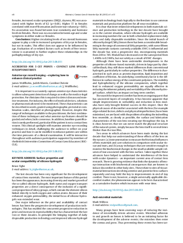 (PDF) Anterior eye record keeping – exploring how to enhance clinical ...