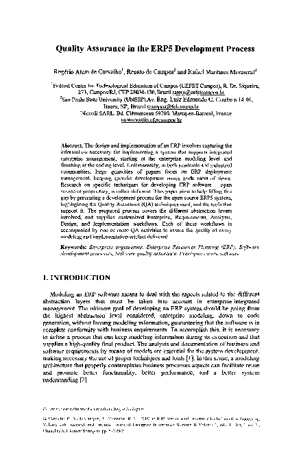 (PDF) Quality Assurance in the ERP5 Development Process