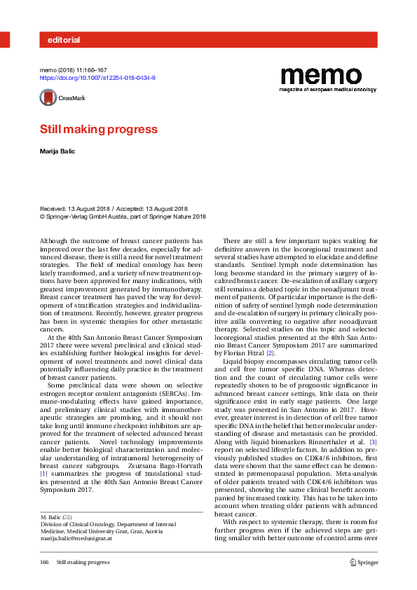 (PDF) Still making progress | Marija Balic - Academia.edu