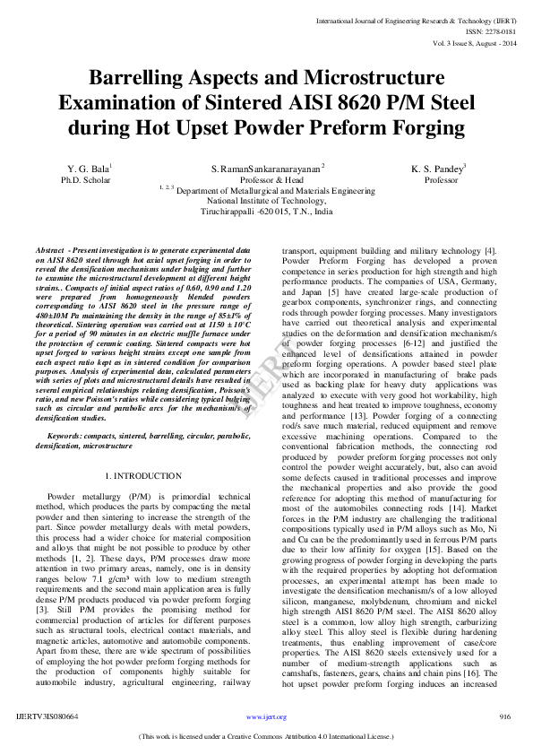(PDF) Barrelling Aspects and Microstructure Examination of Sintered ...