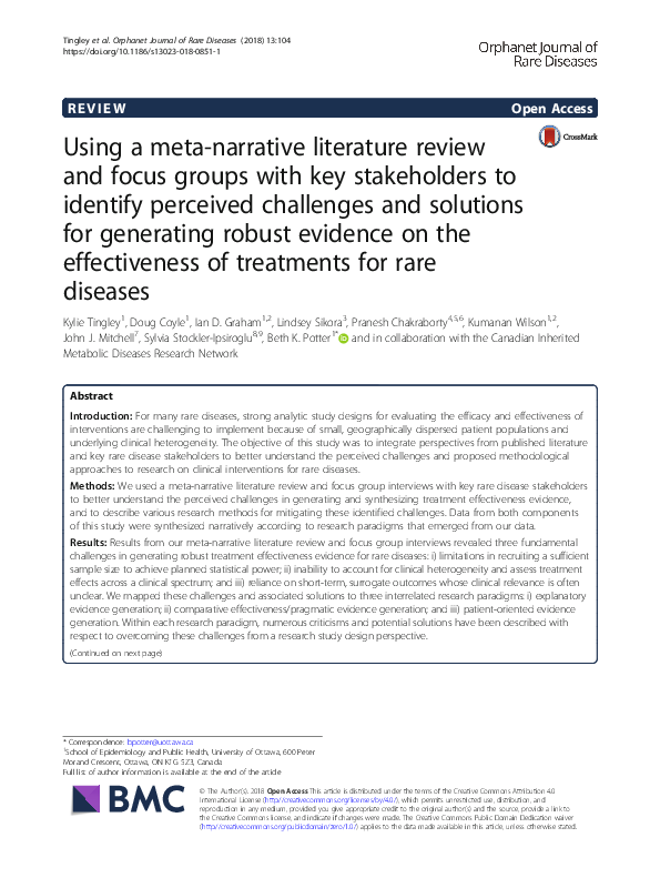(PDF) Using a meta-narrative literature review and focus groups with ...