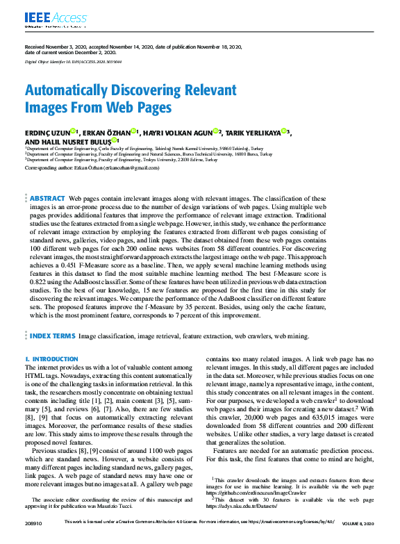 (PDF) Automatically Discovering Relevant Images From Web Pages