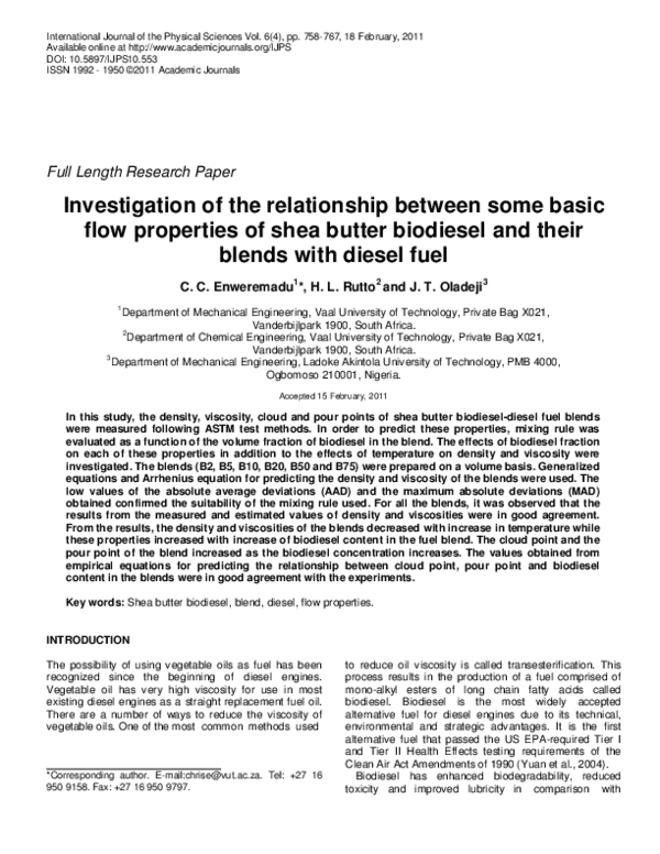 (PDF) Investigation of the relationship between some basic flow ...
