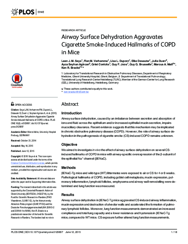 (PDF) Airway Surface Dehydration Aggravates Cigarette Smoke-Induced ...