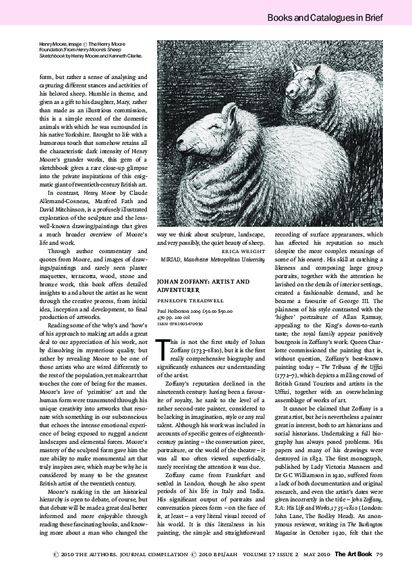 (PDF) Johan Zoffany: Artist and Adventurer by Penelope Treadwell