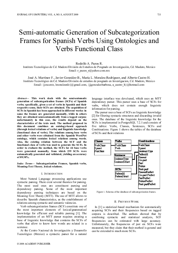 (PDF) Semi-automatic Generation of Subcategorization Frames for Spanish Verbs Using Ontologies ...