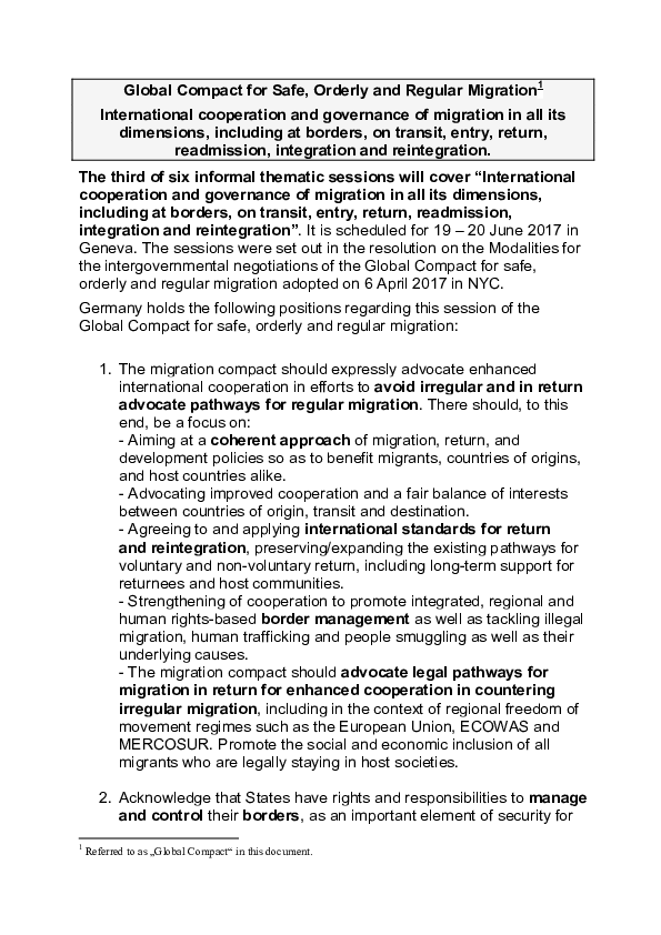 (PDF) What is a Compact? Migrantss Rights and State Responsibilities ...