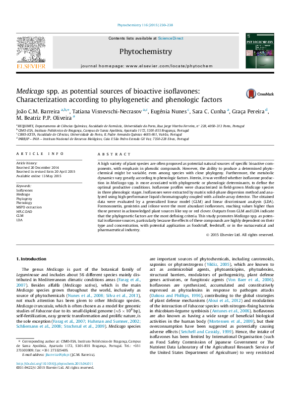 (PDF) Medicago spp. as potential sources of bioactive isoflavones ...