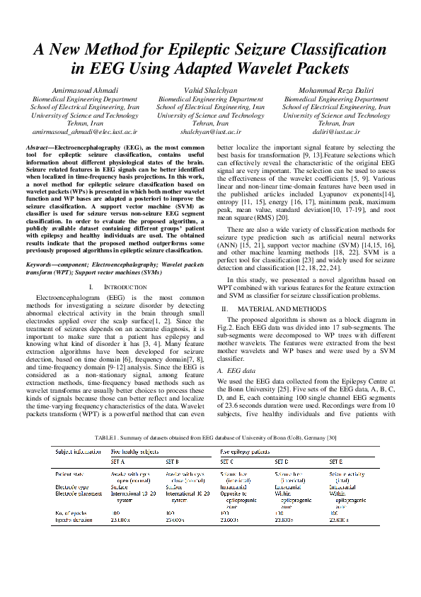 (PDF) A new method for epileptic seizure classification in EEG using ... (PDF) A new method for epileptic seizure classification in EEG using ...