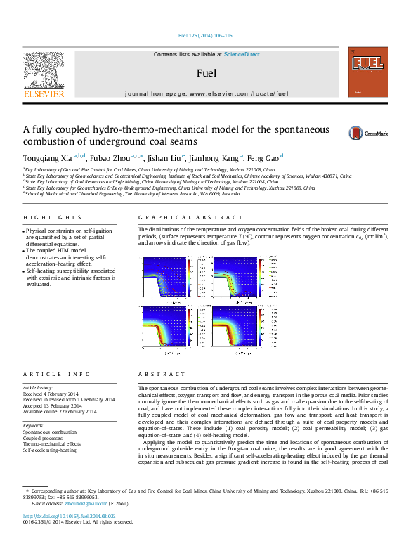 (PDF) A fully coupled hydro-thermo-mechanical model for the spontaneous combustion of ...