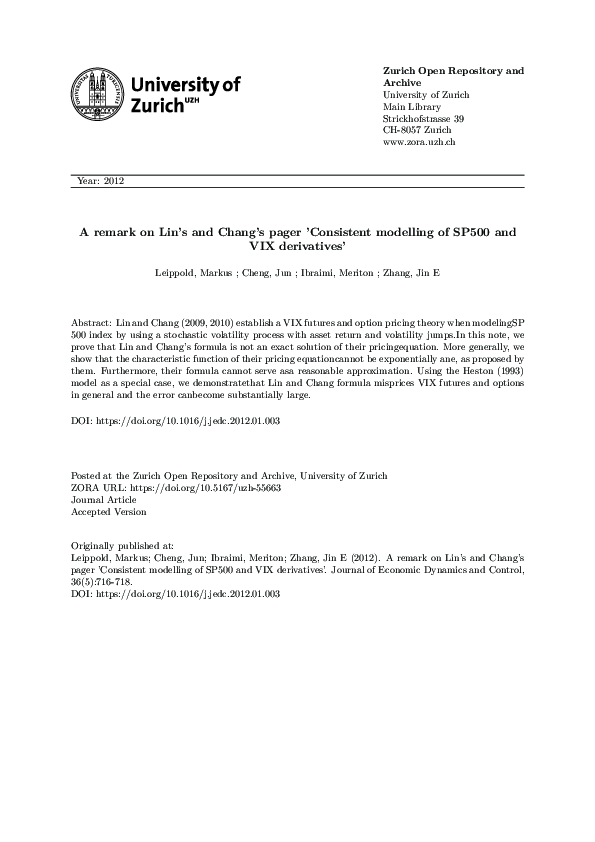 (PDF) Rejoinder to a remark on Lin and Chang's paper ‘Consistent ...