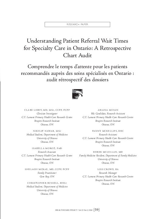 (PDF) Understanding Patient Referral Wait Times for Specialty Care in ...
