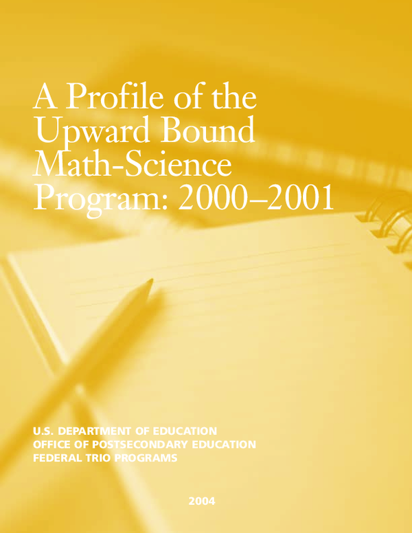 (PDF) A Profile of the Upward Bound Math-Science Program: 2000-2001