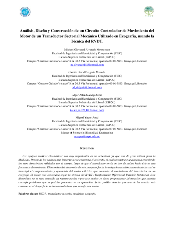 (PDF) Análisis, Diseño y Construcción de un Circuito Controlador de ...