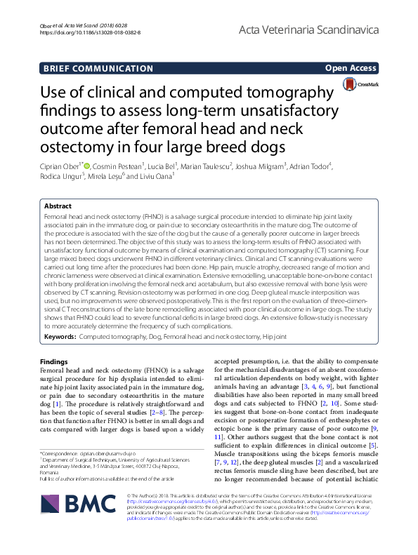 (PDF) Use of clinical and computed tomography findings to assess long ...