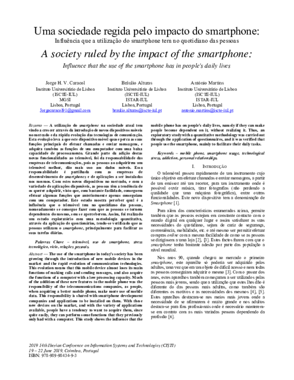 (PDF) A society ruled by the impact of the smartphone: Influence that ...