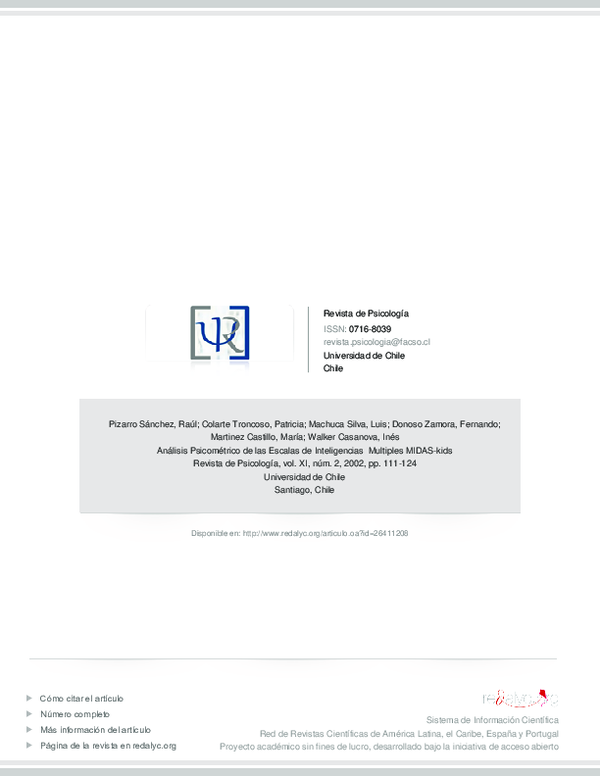 (PDF) Análisis Psicométrico de las Escalas de Inteligencias Multiples ...