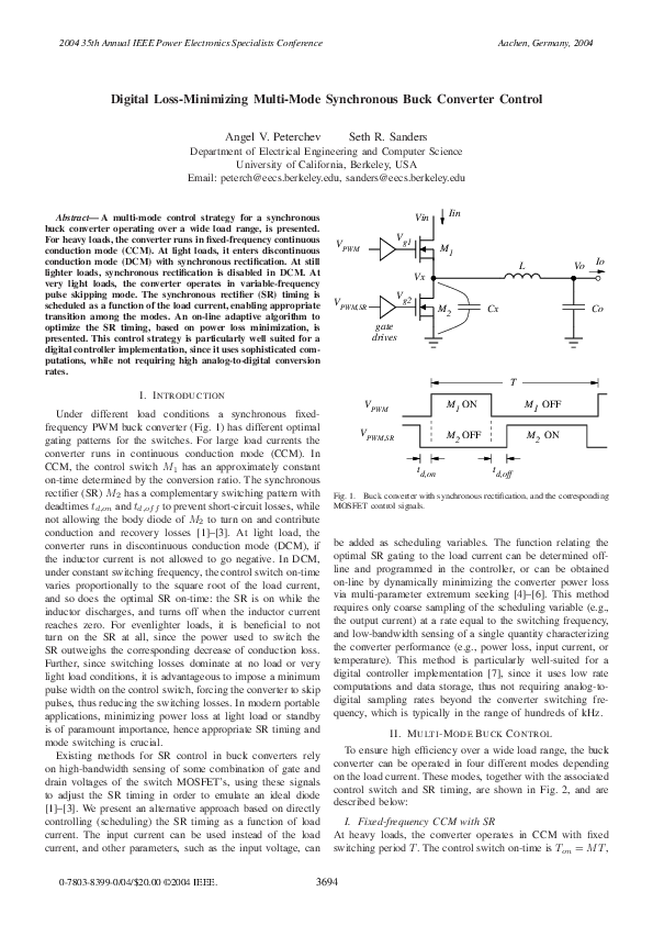 (PDF) Digital loss-minimizing multimode synchronous buck converter ...