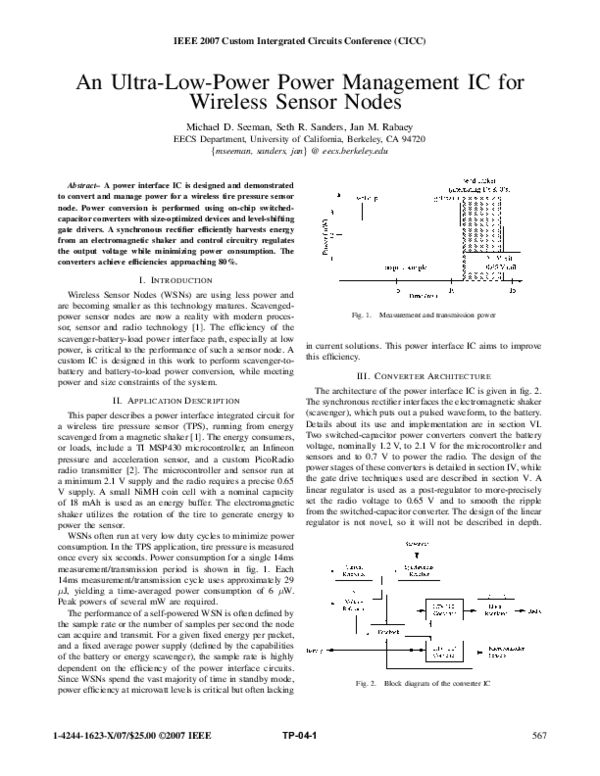(PDF) An Ultra-Low-Power Power Management IC for Wireless Sensor Nodes