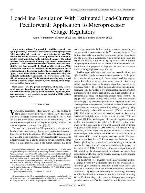 (PDF) Load-Line Regulation With Estimated Load-Current Feedforward ...