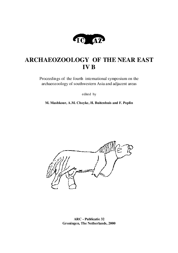 (PDF) Archaeozoology of the Near East IV. B