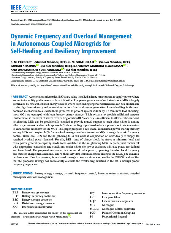 (PDF) Dynamic Frequency and Overload Management in Autonomous Coupled Microgrids for Self ...