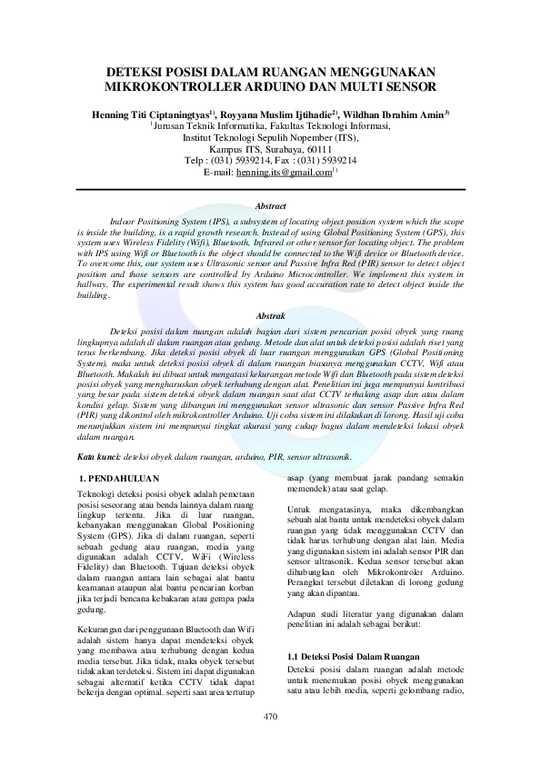 (PDF) Deteksi Posisi dalam Ruangan Menggunakan Mikrokontroller Arduino ...