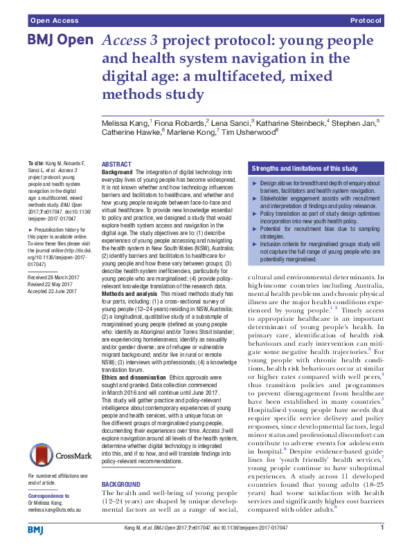 (PDF) Access 3 project protocol: young people and health system navigation in the digital age: a ...