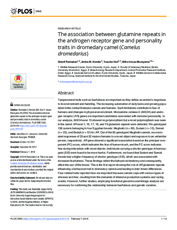 (PDF) The association between glutamine repeats in the androgen receptor gene and personality ...