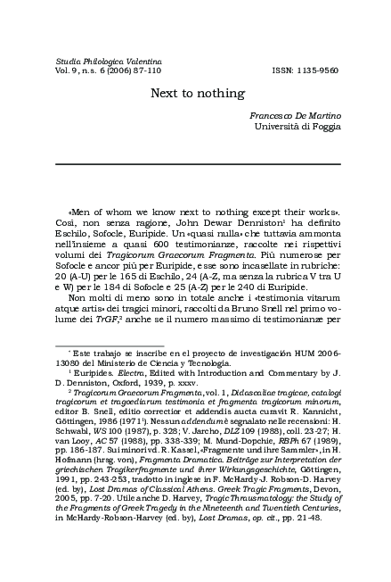 (PDF) Next to nothing