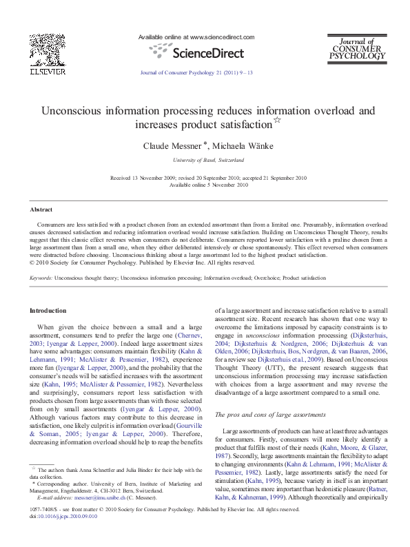 Unconscious Information Processing – KYHSV