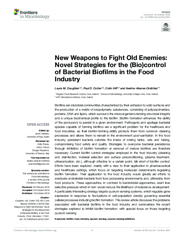 (PDF) New Weapons to Fight Old Enemies: Novel Strategies for the (Bio)control of Bacterial ...