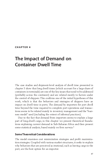 (PDF) The Impact of Demand on Container Dwell Time
