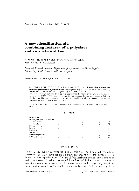 (PDF) A new identification aid combining features of a polyclave and an ...
