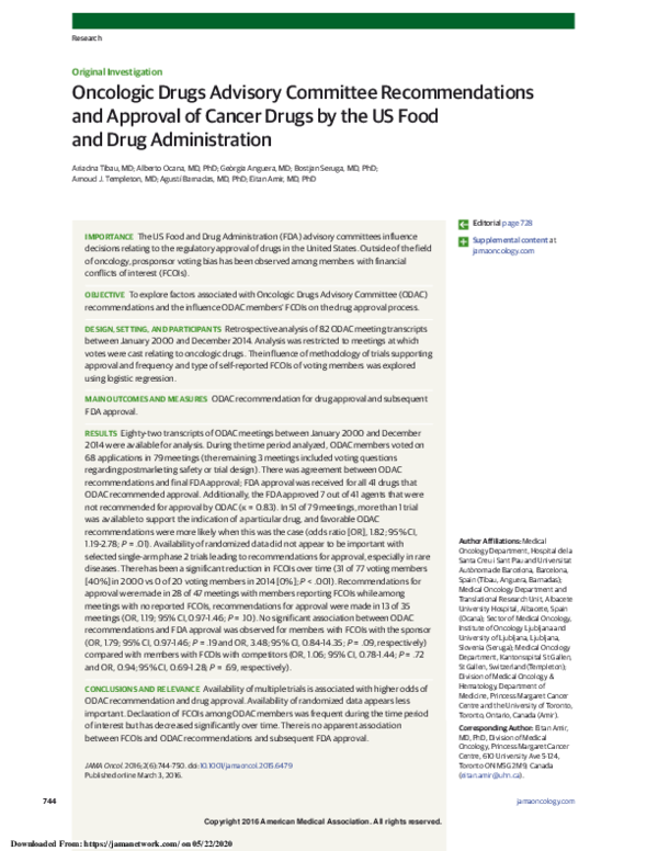 (PDF) Oncologic drugs advisory committee recommends withdrawing ...