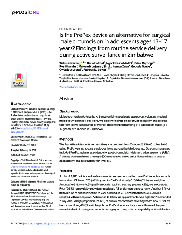 (PDF) Is the PrePex device an alternative for surgical male ...