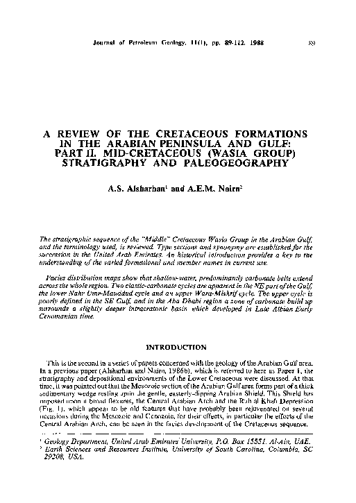 (PDF) A Review of the Ctretaceous Formations in the Arabian Peninsula ...