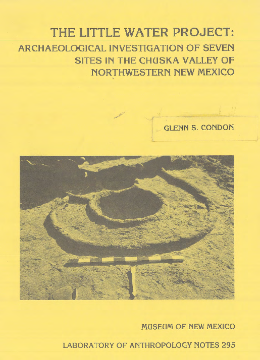 (PDF) Little Water Project : an archaeological investigation of seven ...