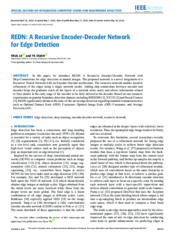 Pdf Redn A Recursive Encoder Decoder Network For Edge Detection Truc Le 5485