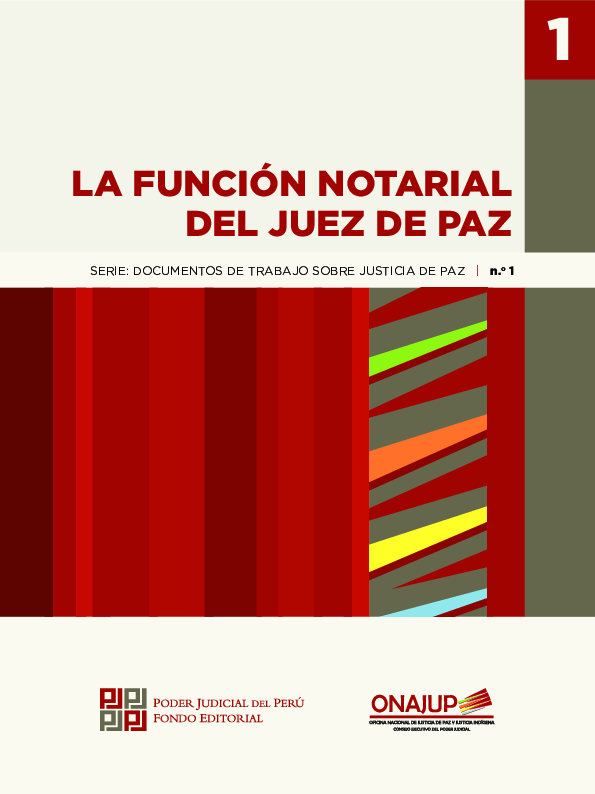 (PDF) La función notarial del juez de paz